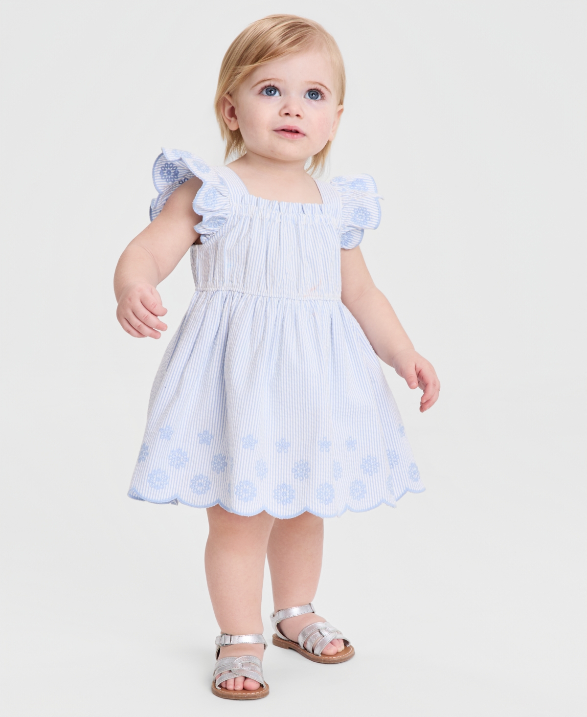Click here for First Impressions Baby Girls Seersucker Dress  Mac... prices