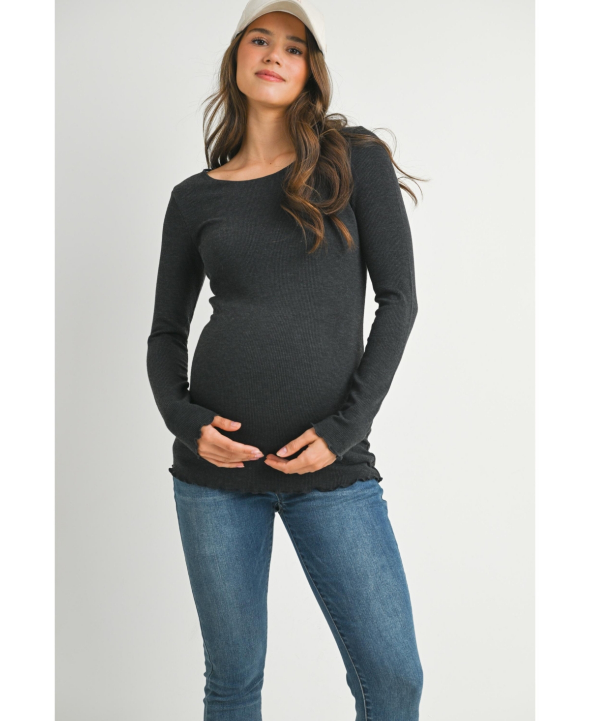 Click here for Hello Miz Womens Ribbed Long Sleeve Scoop Neck Mat... prices