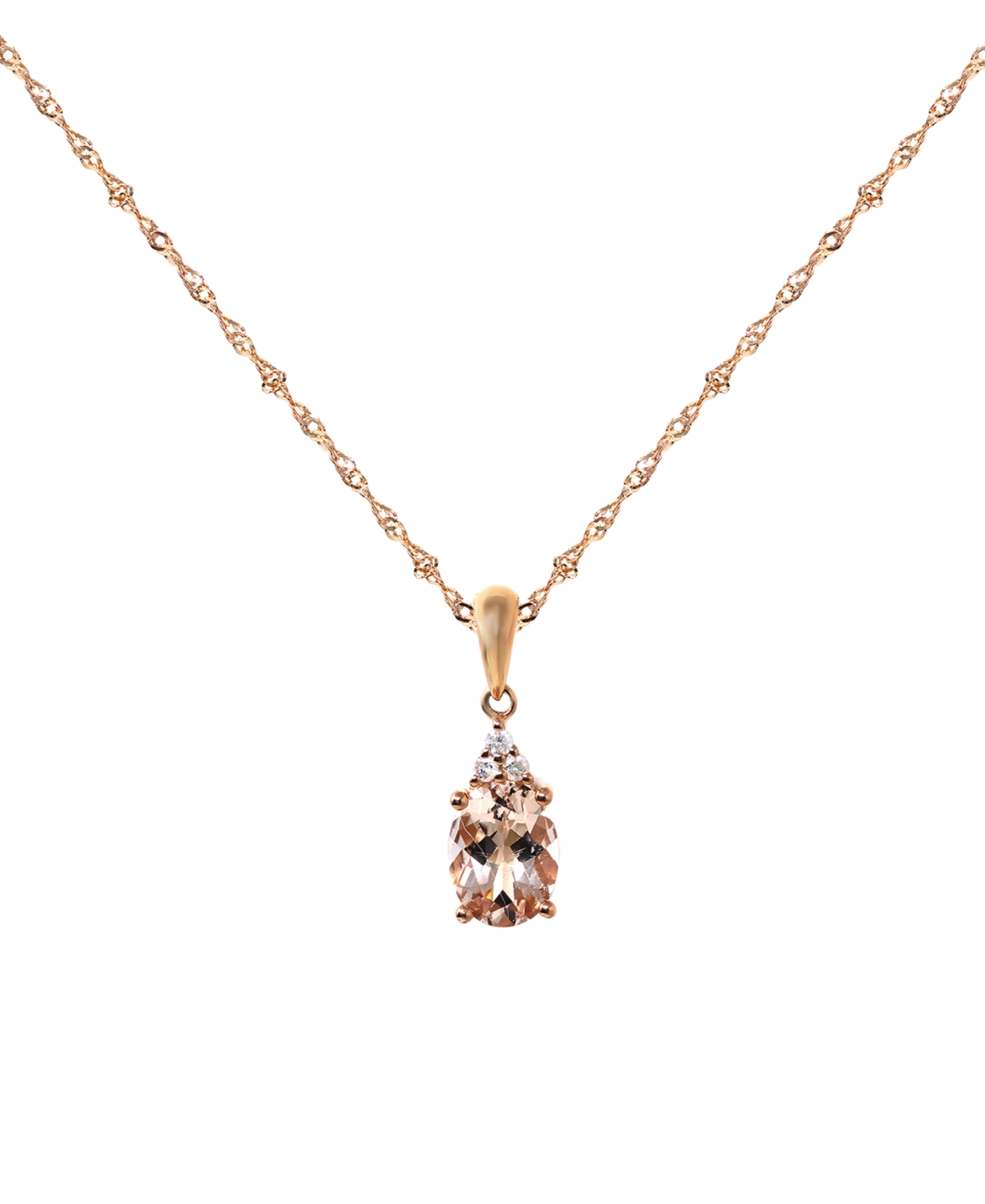 Click here for Macys Morganite (1 ct. t.w.) & Diamond Accent Pend... prices