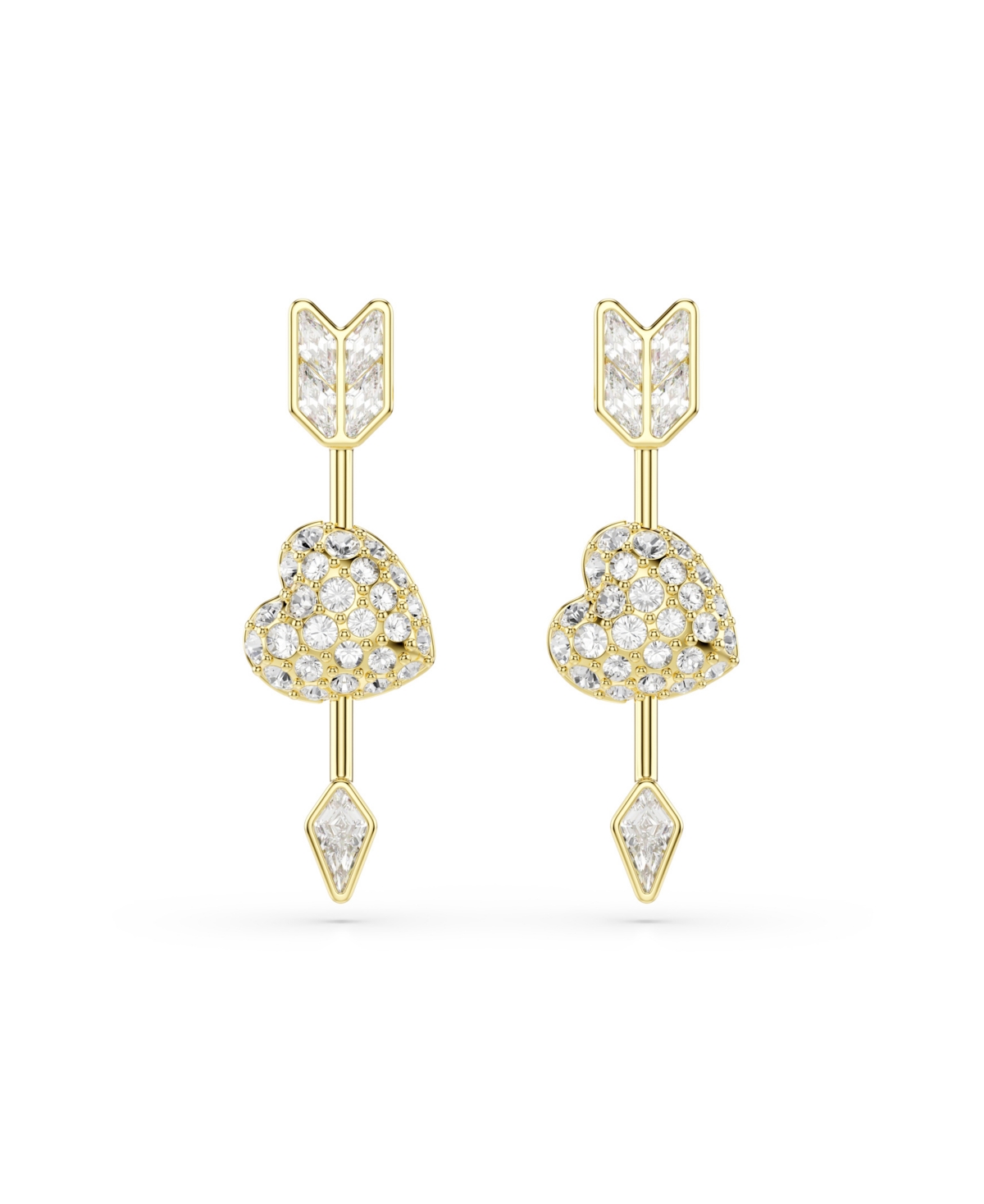 Click here for Swarovski Mixed Cuts  Heart with Arrow  White  Gol... prices