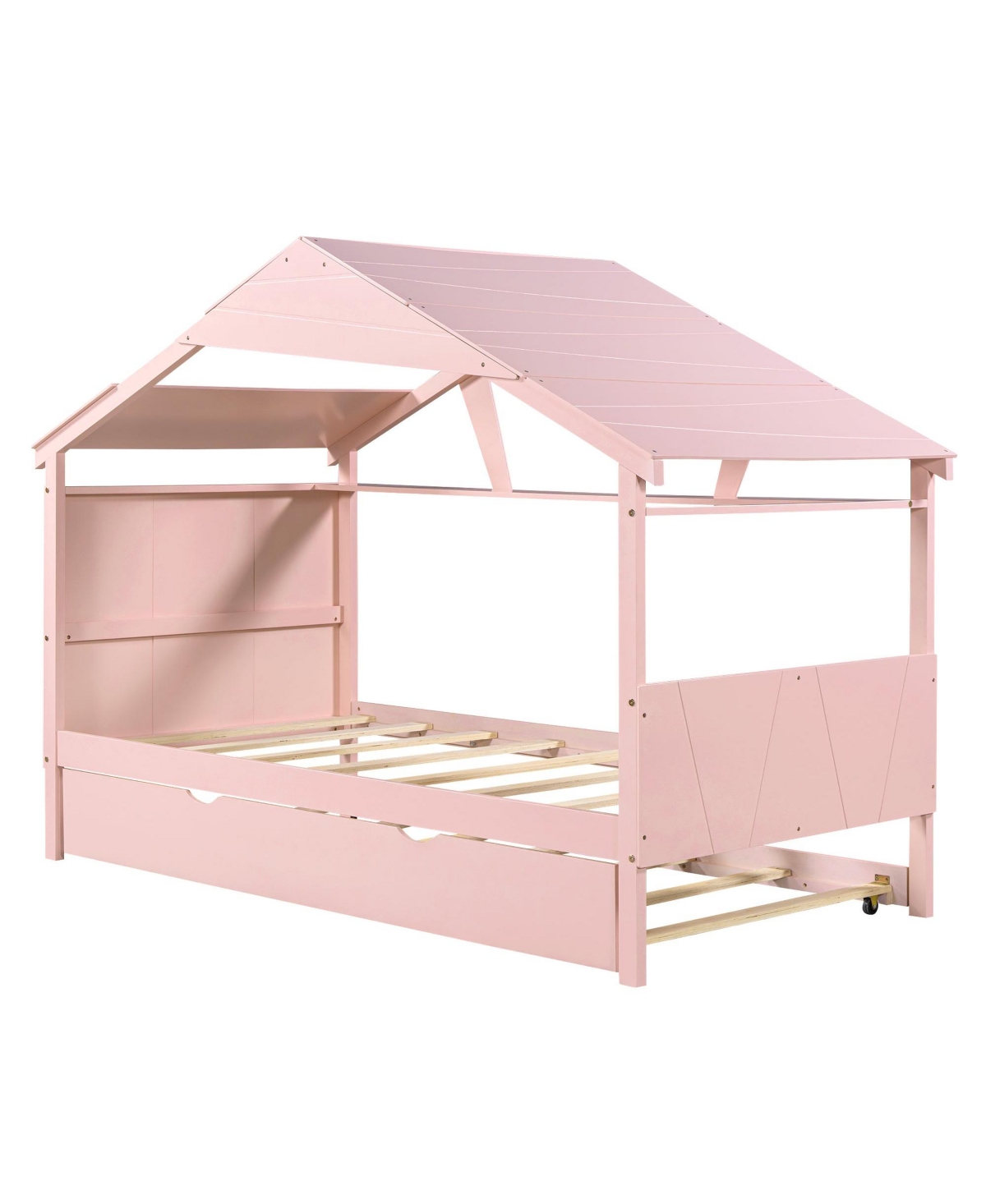 Click here for Wood Twin Size House Bed with Trundle and Storage... prices