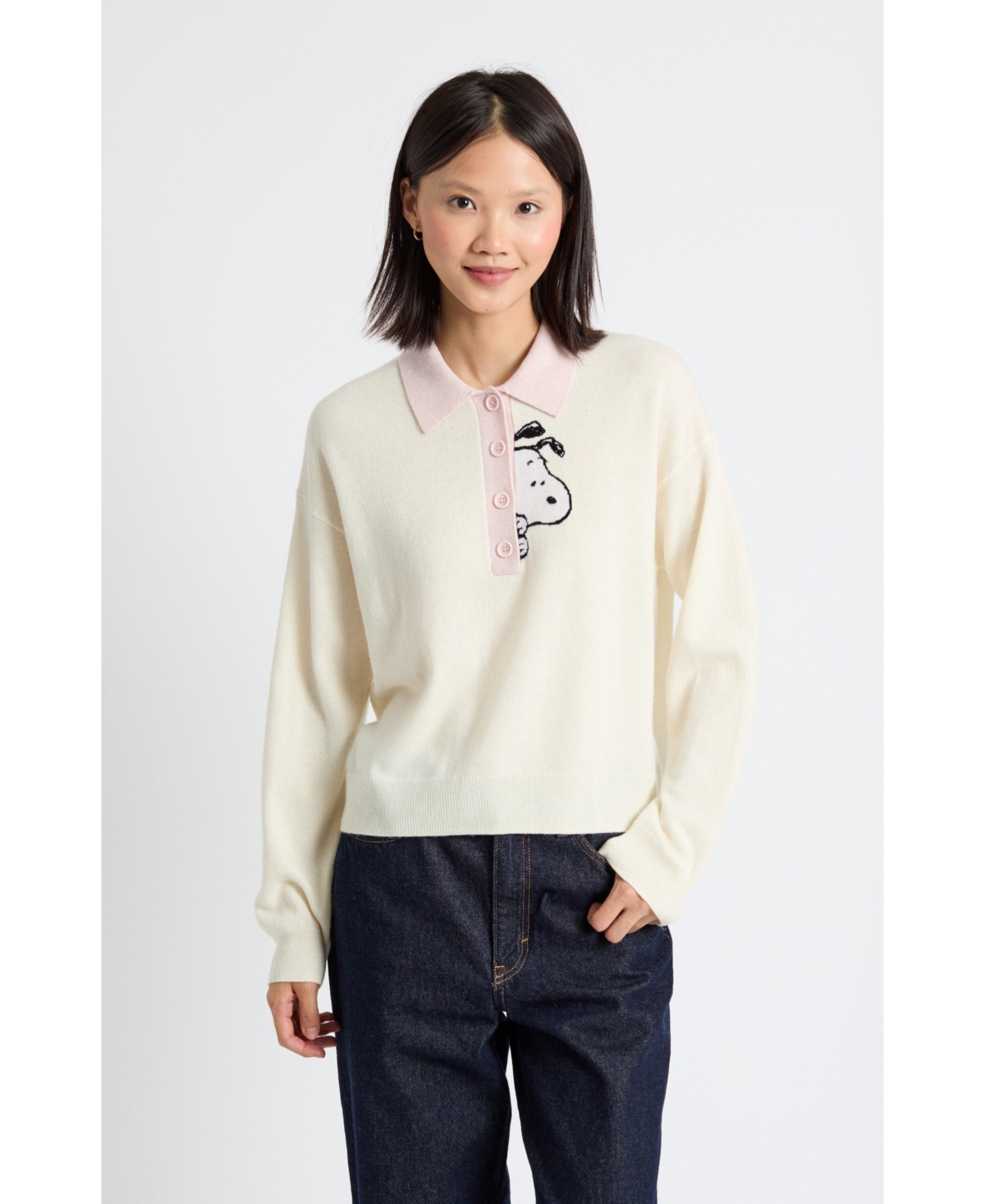 Click here for Chinti & Parker Womens Peanuts Polo Sweater - Crea... prices