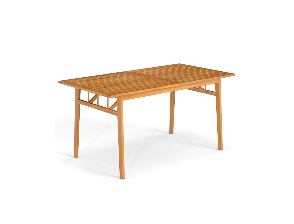Click here for Slickblue Patio Wooden Dining Table with Umbrella... prices