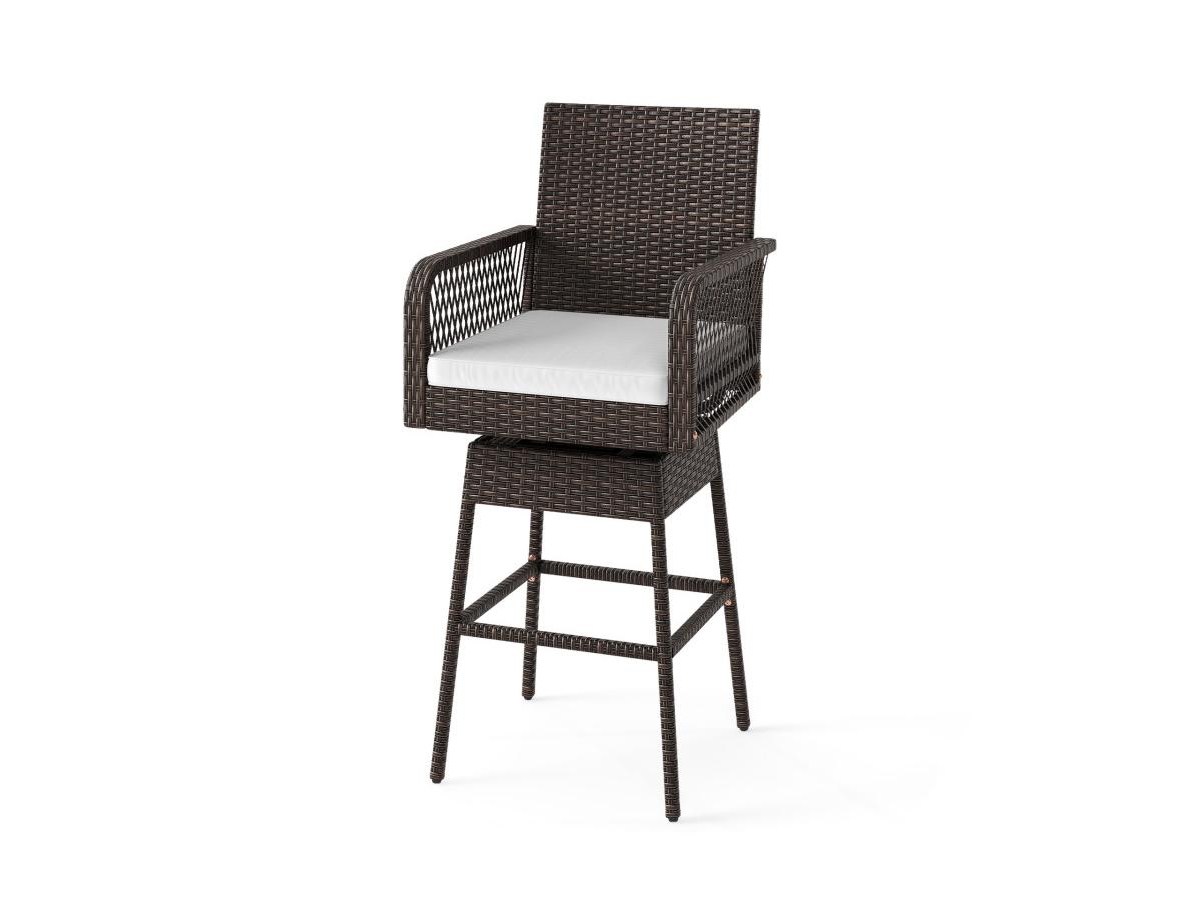 Click here for Slickblue 360Â° Patio Bar Stool with Woven Armrest... prices