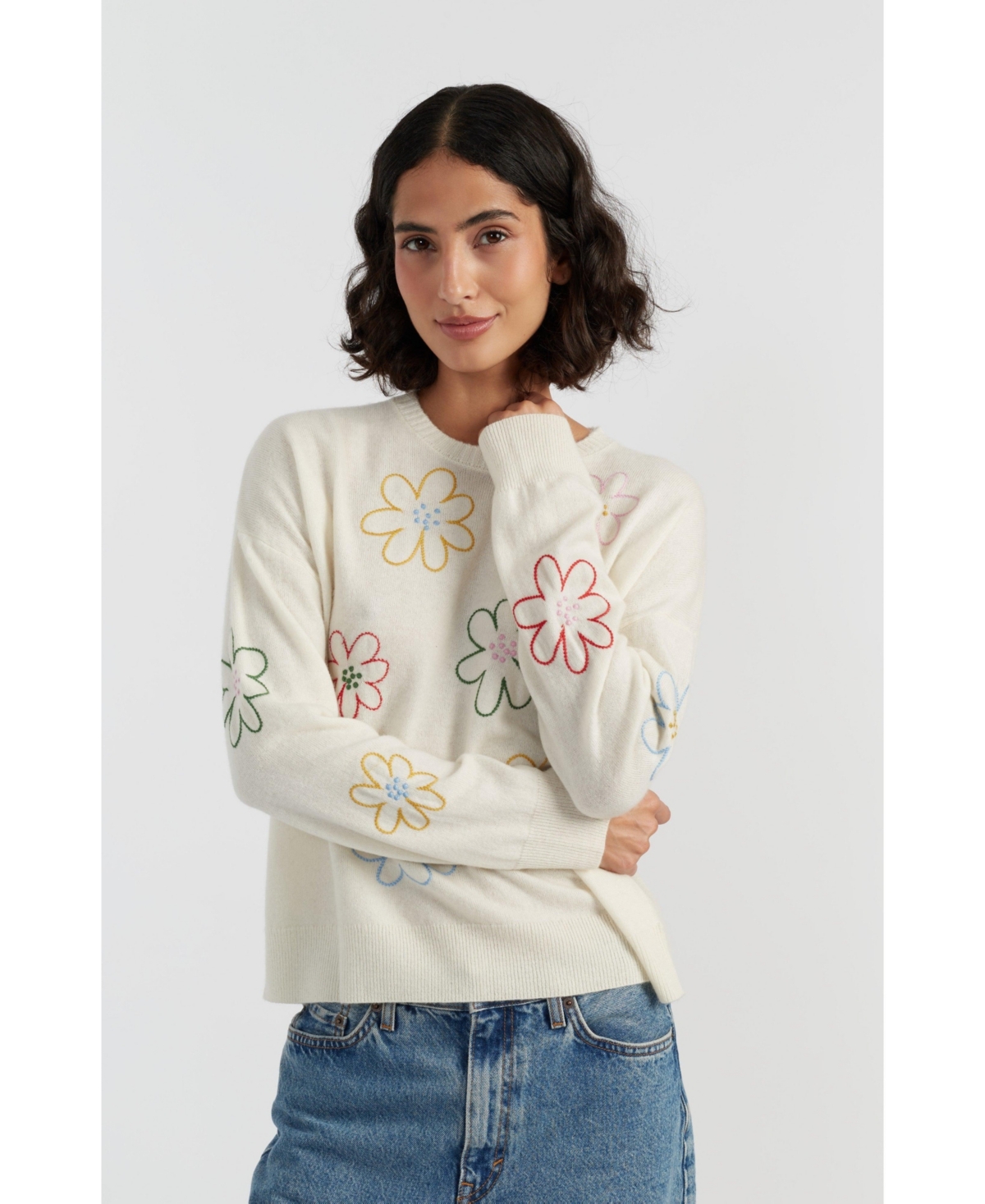 Click here for Chinti & Parker Womens Wool-Cashmere Garden Floral... prices