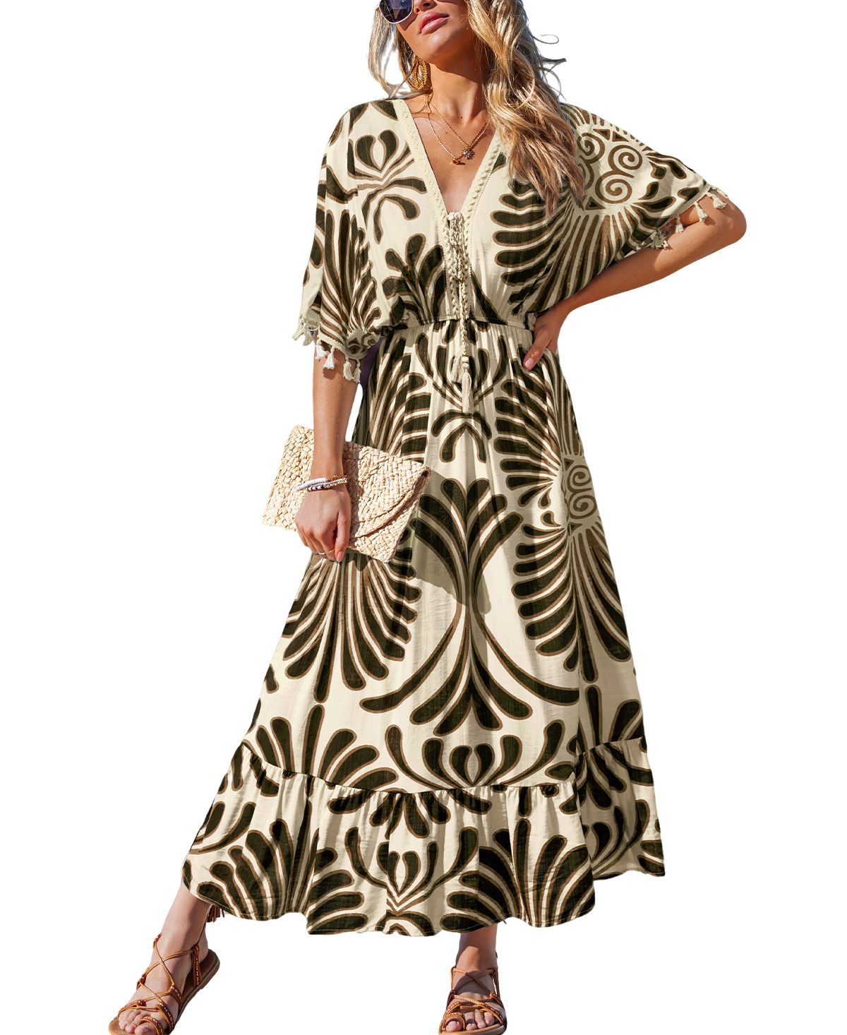 Click here for Cupshe Womens Always Extra Ornate Maxi Beach Dress... prices