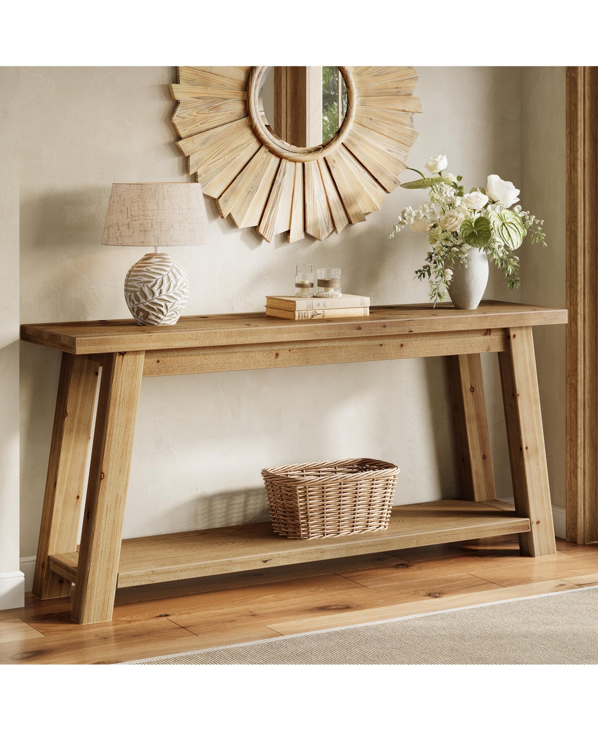 Click here for Tribesigns 70.9" Solid Wood Console Table  2-... prices