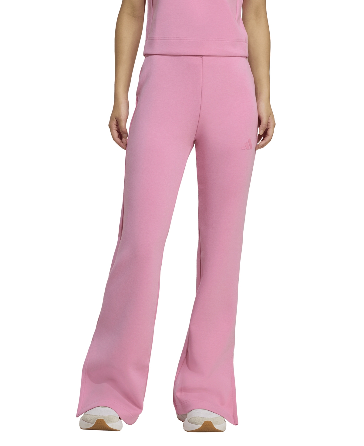 Click here for adidas Womens Mid-Rise Pull-On Flare-Leg Logo Pant... prices