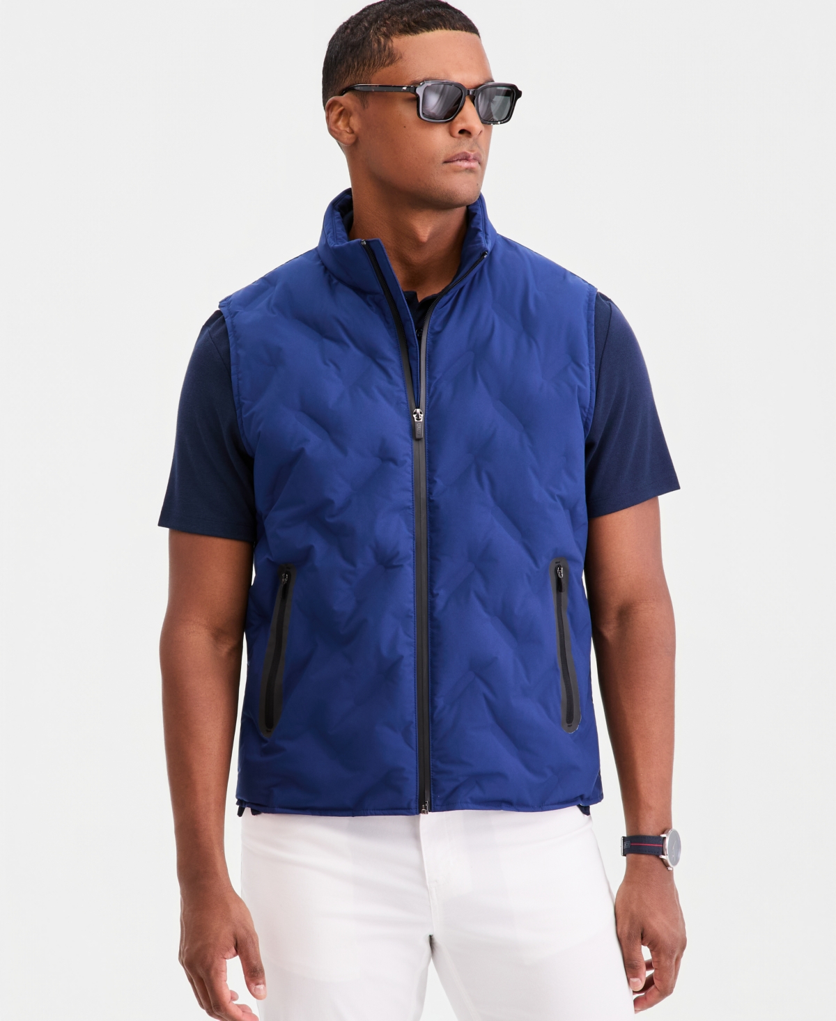 Click here for Alfani Mens Welded Alfatech Contrast-Trim Full-Zip... prices