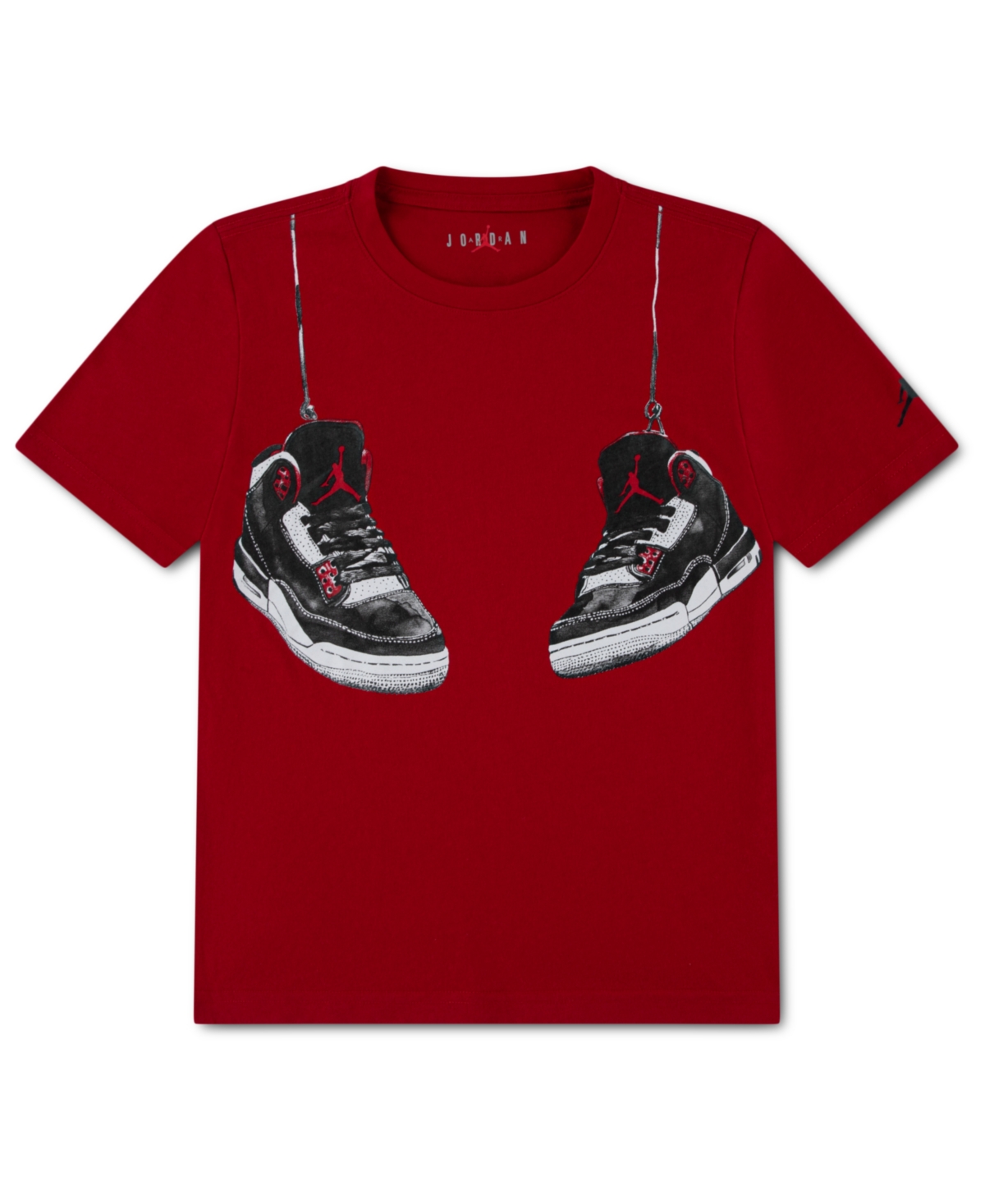 Click here for Jordan Boys 4-7 Shoe Strings Printed Crewneck T-Sh... prices