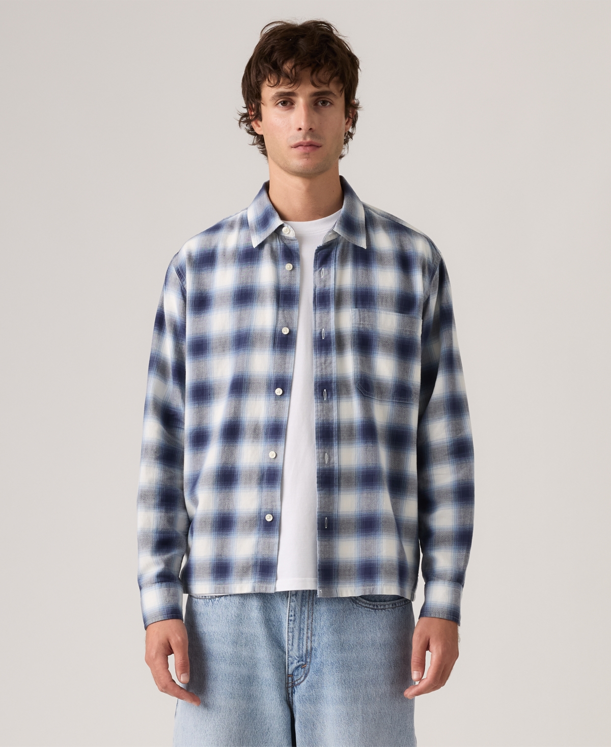 Click here for Levis Mens Duboce Boxy Regular-Fit Overshirt - Blu... prices