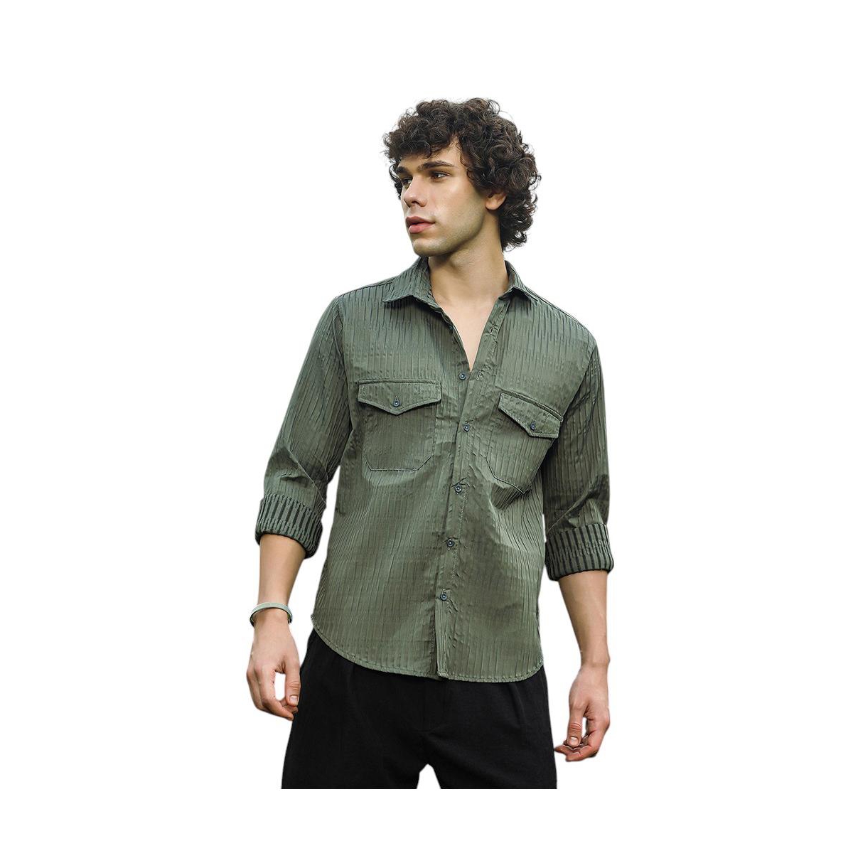 Click here for Campus Sutra Mens Crimp-Tactile Utility Shirt - Gr... prices
