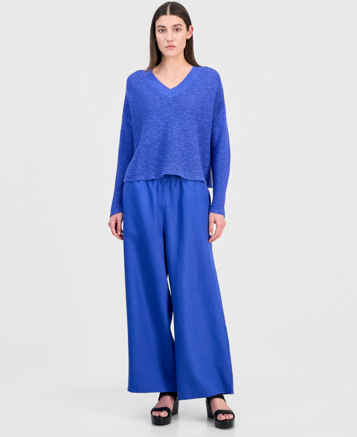 Click here for Eileen Fisher Womens Wide-Leg Pants  Regular & Plu... prices