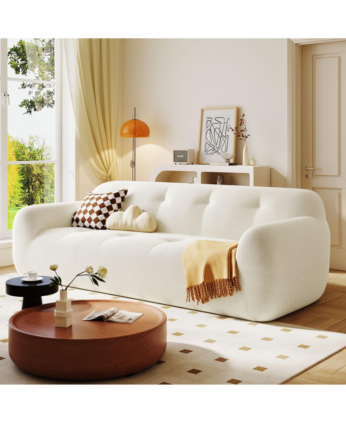 Click here for Streamdale Furniture 85.8 Chenille Tufted 3-Seater... prices