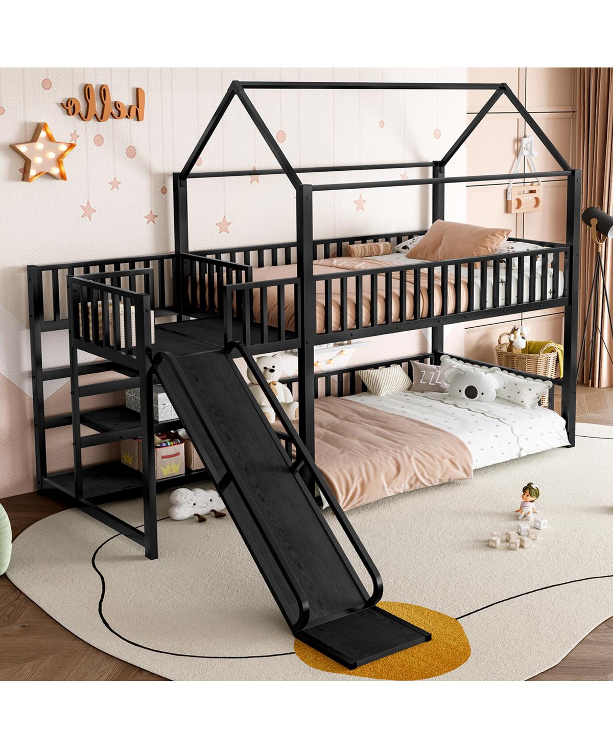 Click here for Streamdale Furniture Twin metal House Bunk Bed wit... prices