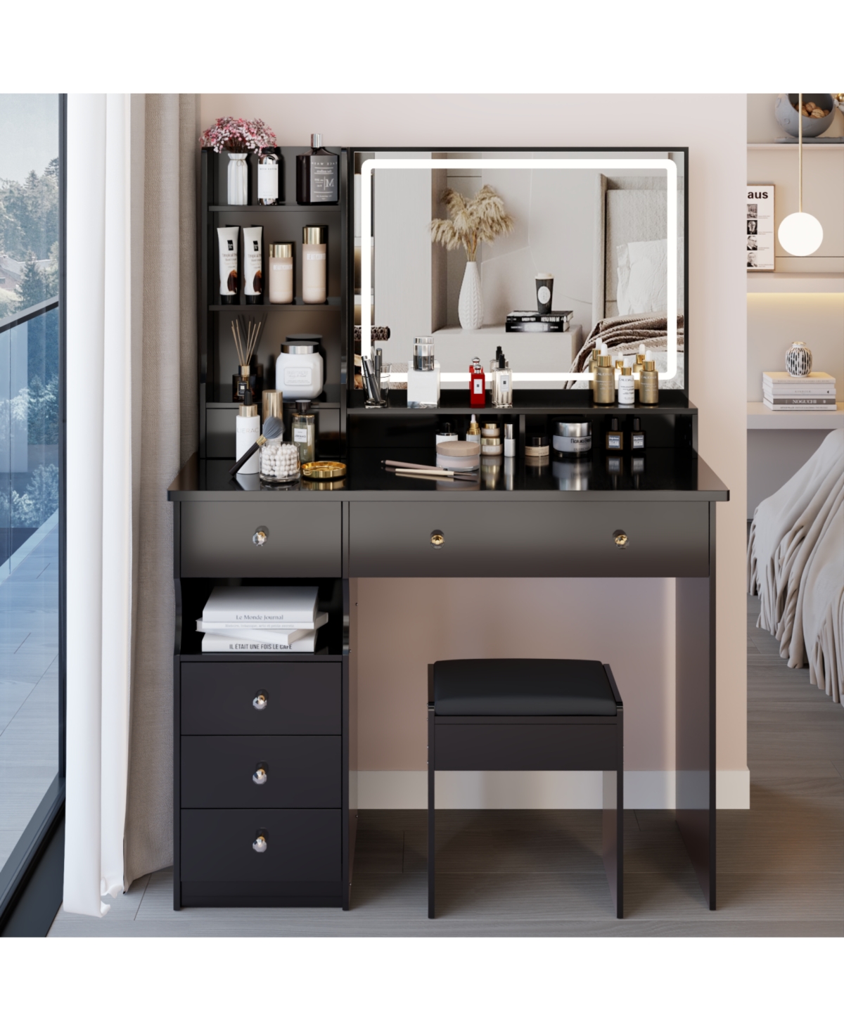 Click here for Streamdale Furniture 41" Led Mirror Vanity Ta... prices