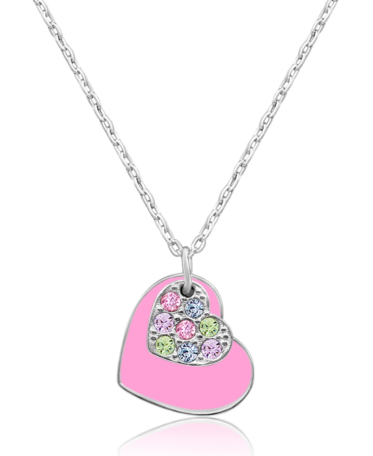 Click here for Chanteur/Girl/Heart Pink Crystal White Gold Pallad... prices