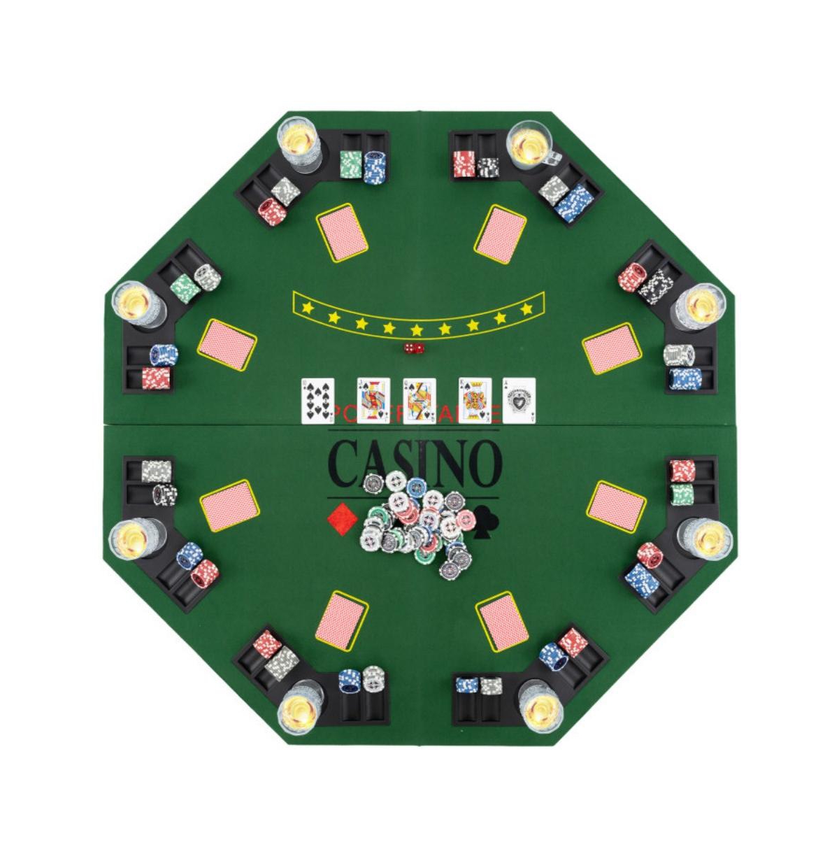 Click here for Hongge Folding Poker Table Top for 8 Players with... prices