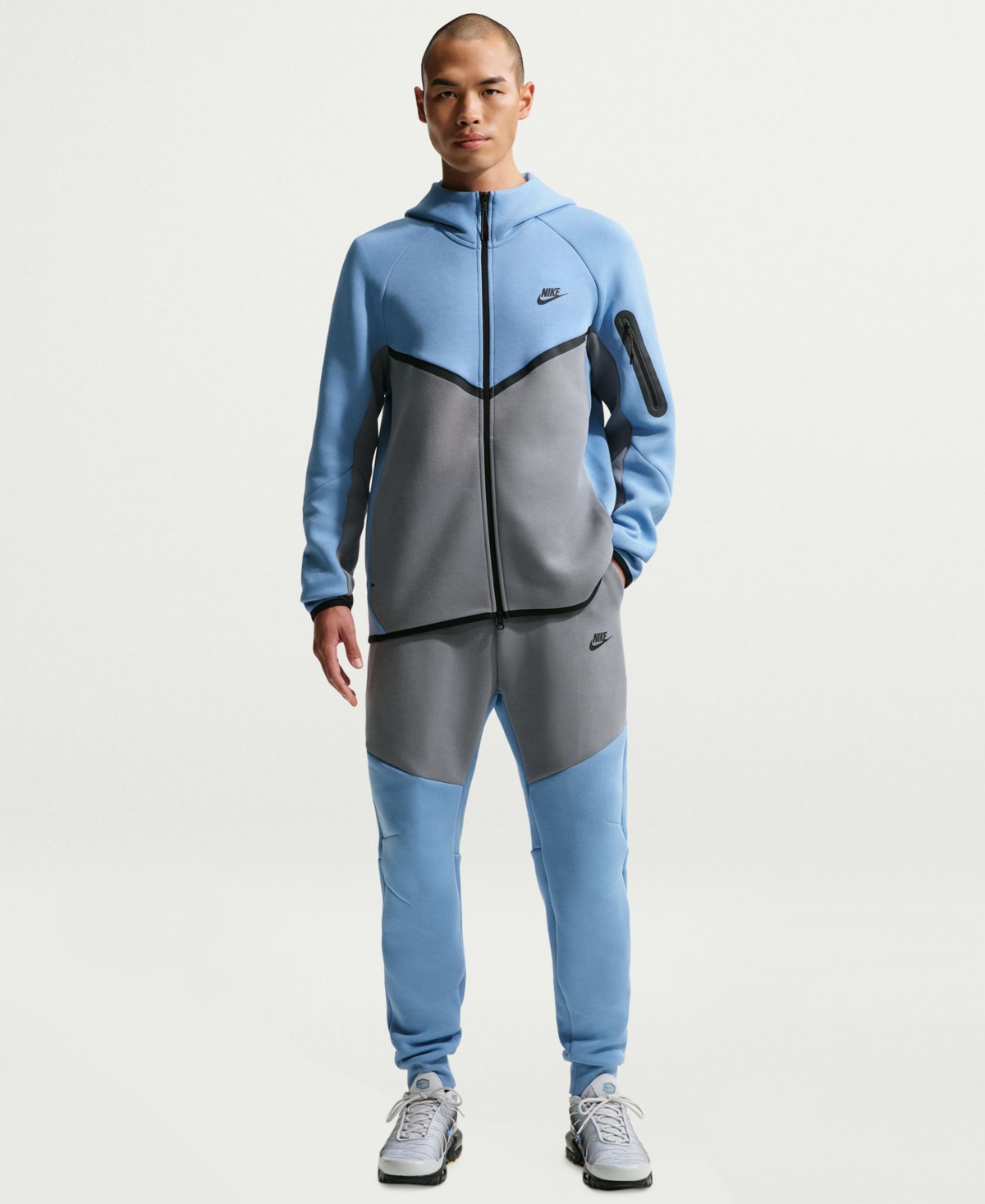 Click here for Nike Mens Tech Fleece Joggers - Work Blue/Cool Gra... prices