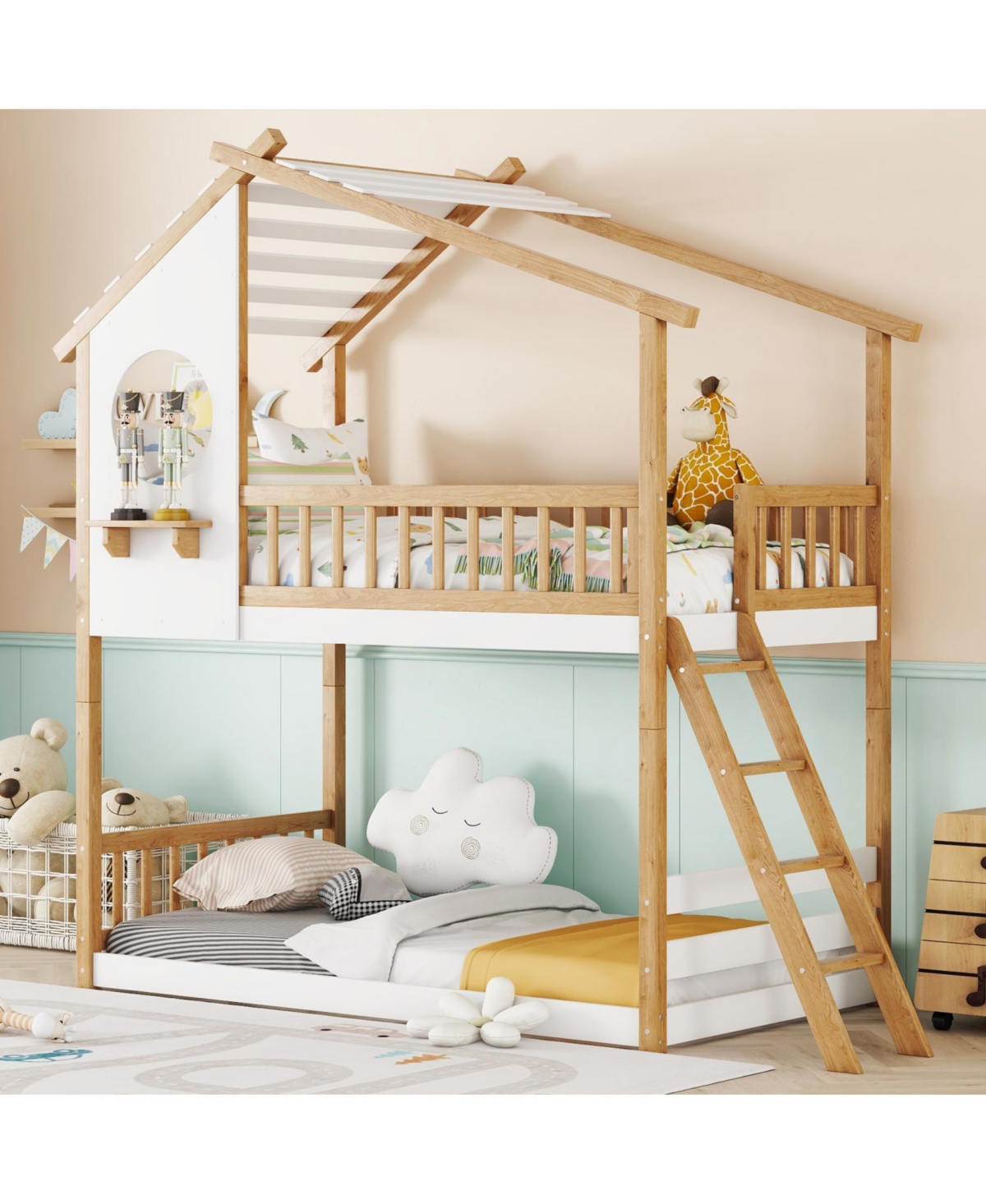 Click here for Streamdale Furniture Twin Over Twin Bunk Bed with... prices