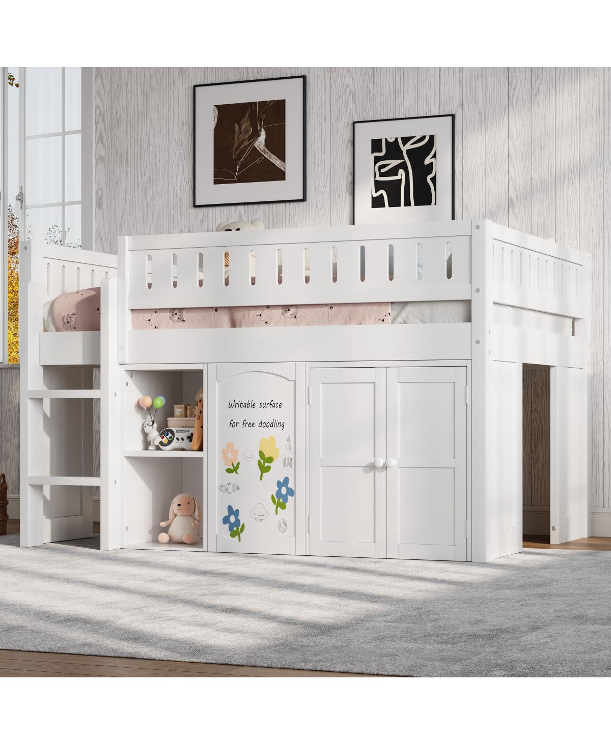 Click here for Streamdale Furniture Loft Bed with Storage Cabinet... prices