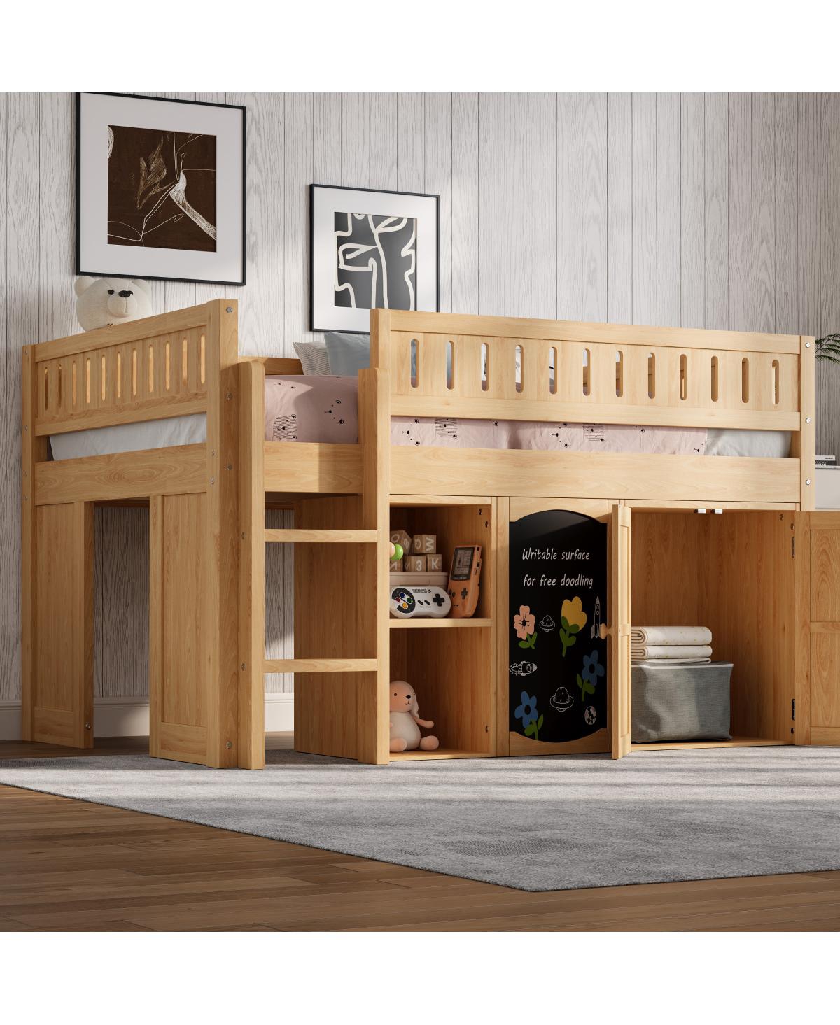 Click here for Streamdale Furniture Loft Bed with Storage Cabinet... prices