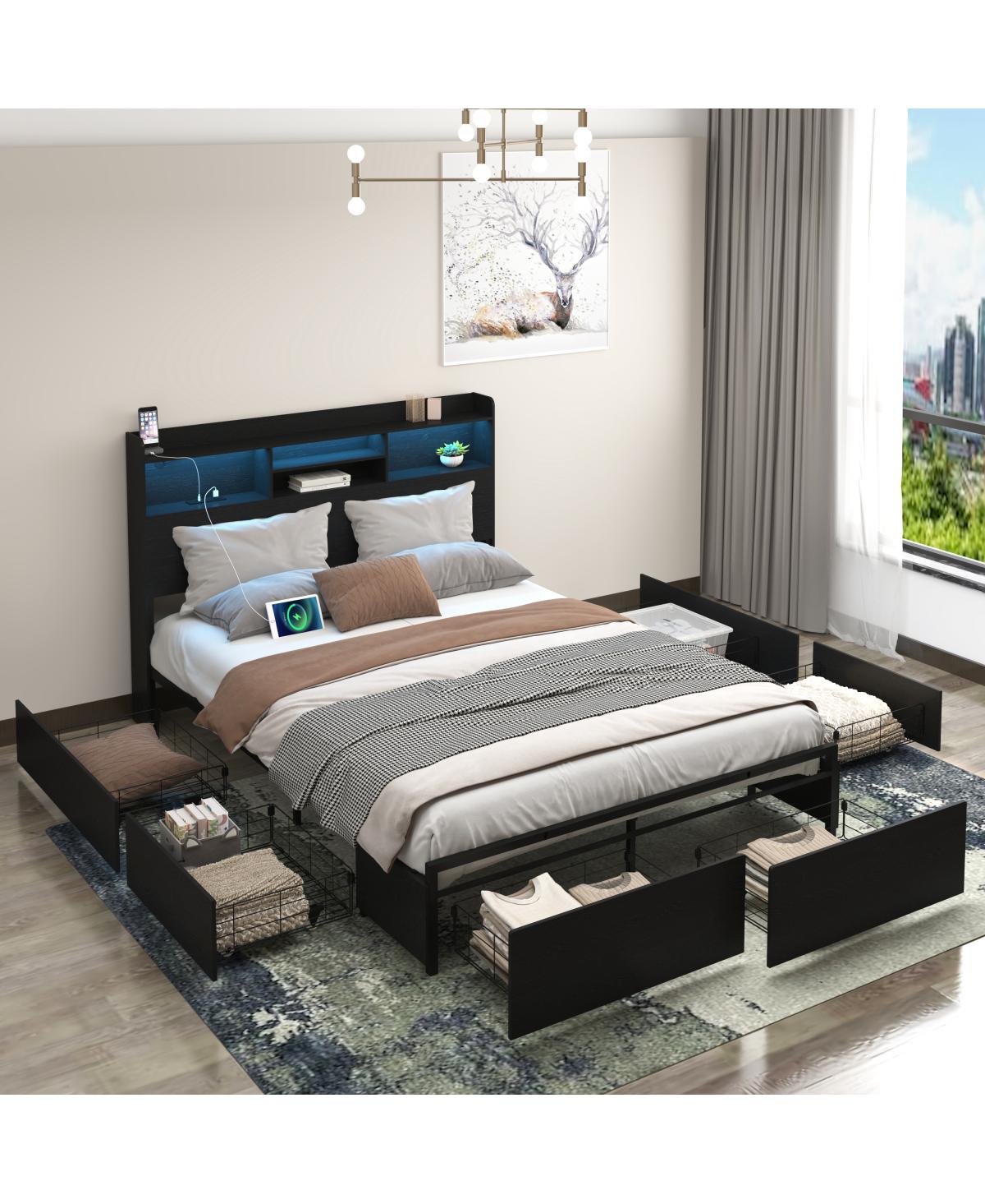 Click here for Streamdale Furniture Full Bed Frame with 6 Storage... prices