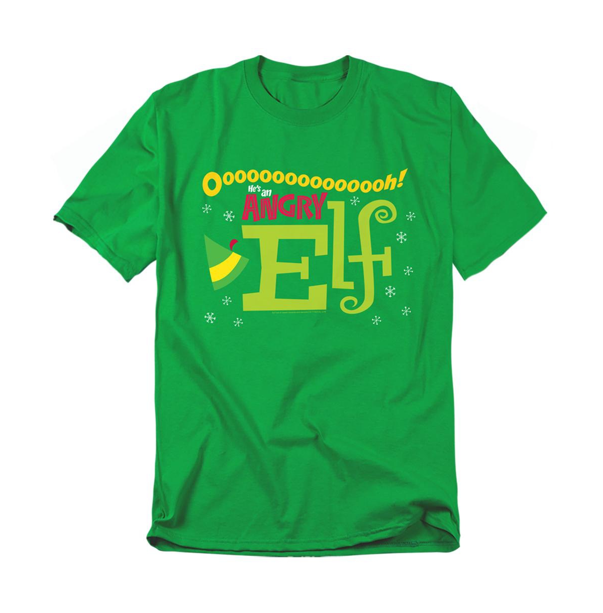 Click here for Elf Mens Angry T Shirt - Kelly green prices