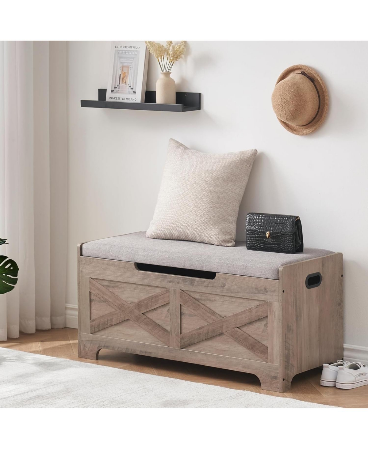 Click here for gaomon 39.4" Wooden Storage Chest Entryway Be... prices