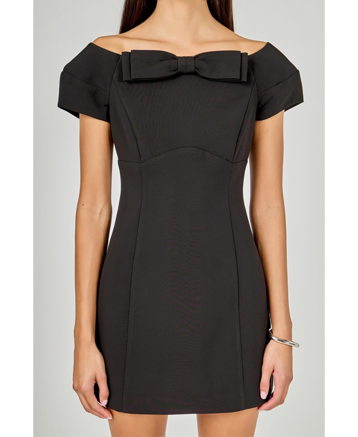 Click here for endless rose Womens Bow Mini Dress - Black prices