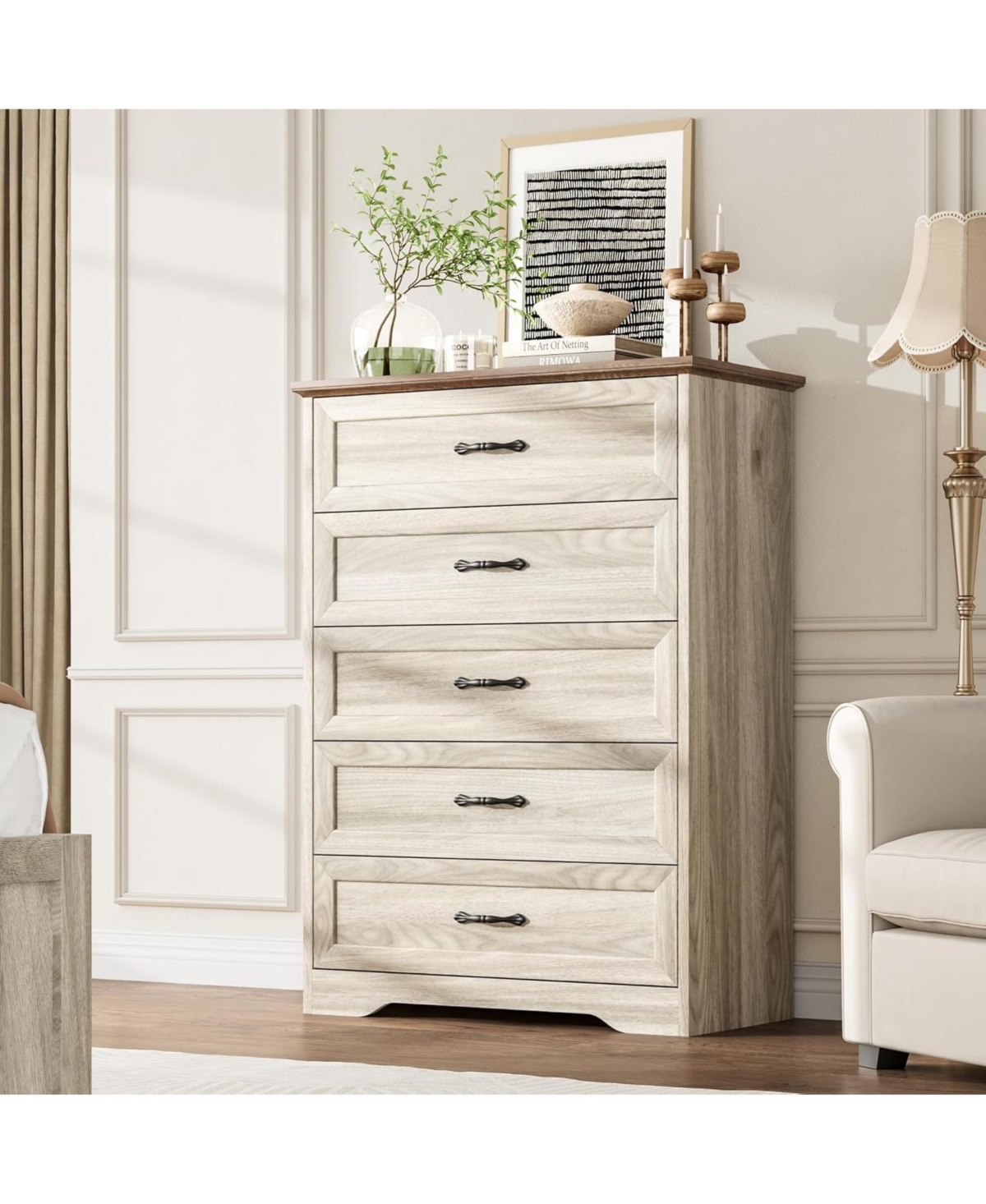 Click here for gaomon 5-Drawer Tall Dresser for Bedroom  Farmhous... prices