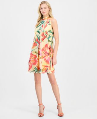 Robbie Bee Women's Mock-Neck Shift Dress - Macy's