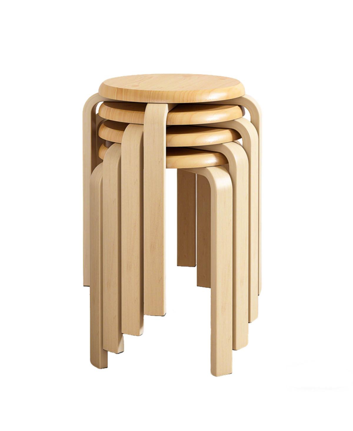 Click here for Streamdale Stackable Bentwood Stool Set of 4  18&#... prices