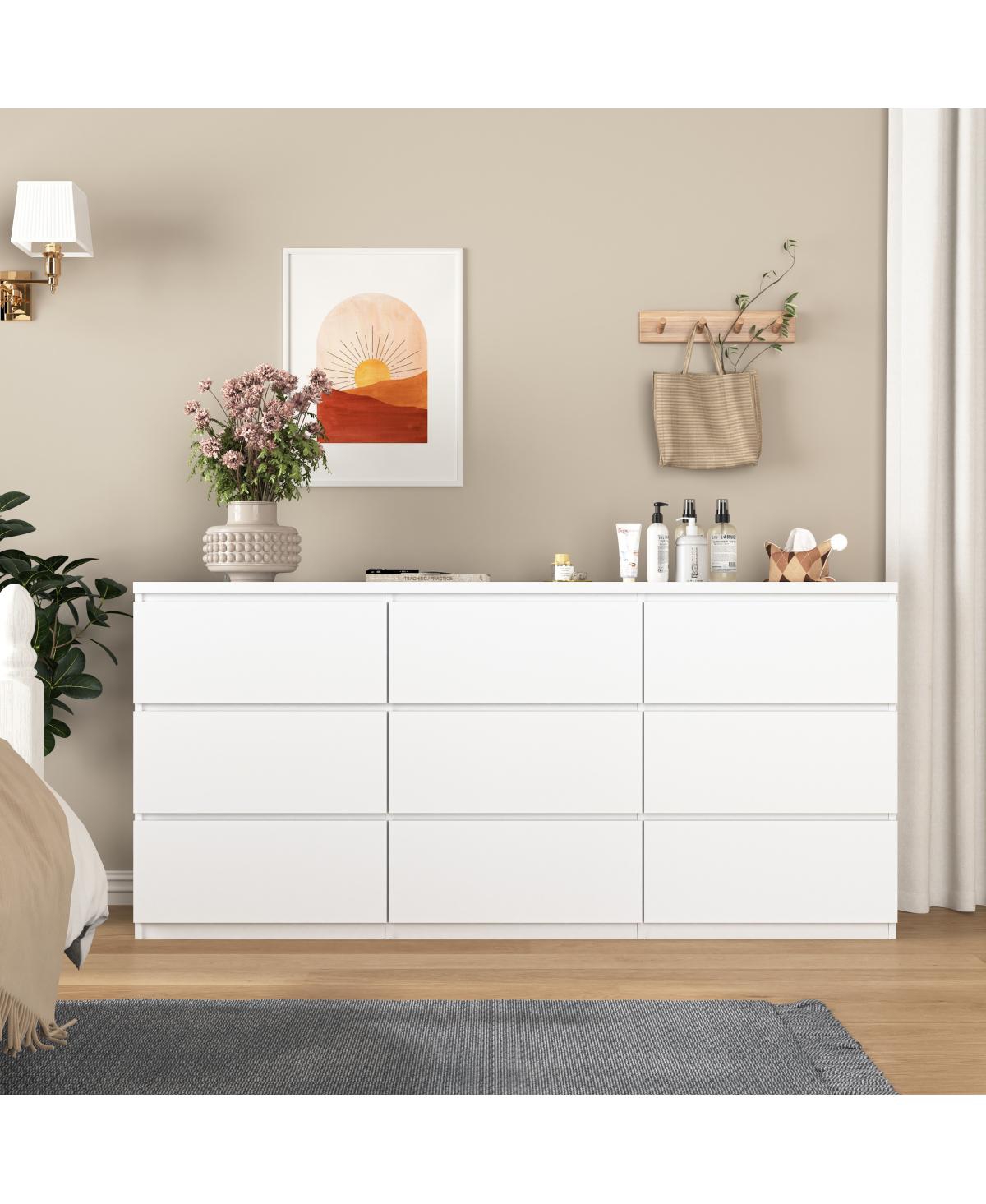 Click here for Streamdale Furniture White 9 Drawer Cabinet/Dresse... prices