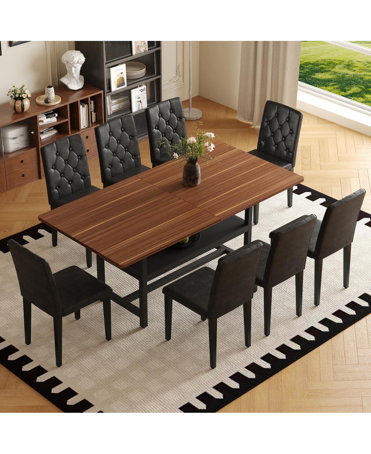 Click here for Streamdale Furniture Walnut Textured Dining Table... prices