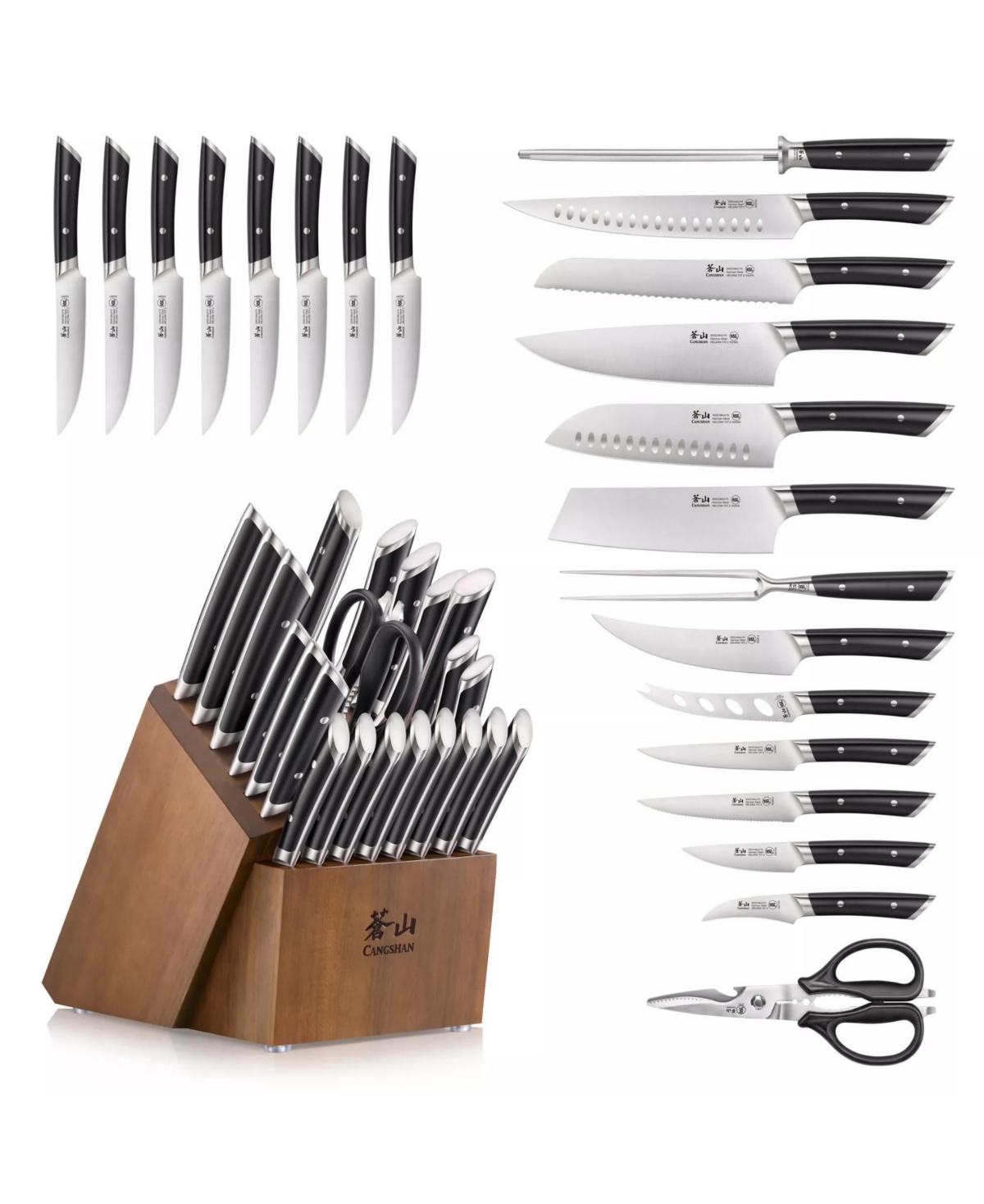 Click here for Cangshan Helena Series Steel 23-Pc. Knife Block Se... prices