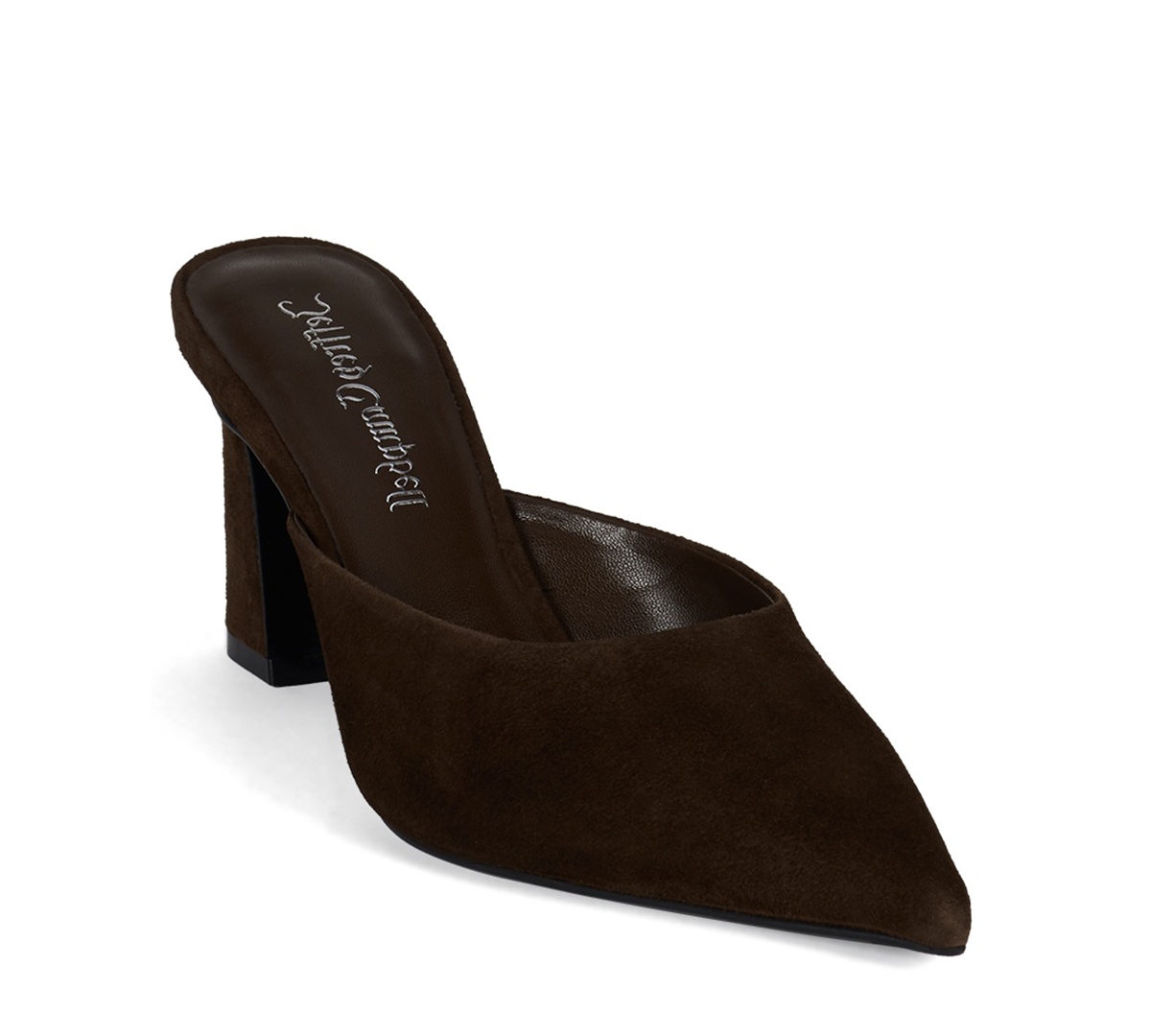 Jeffrey Campbell Unamused Block-Heel Pointed-Toe Mules - Brown Suede