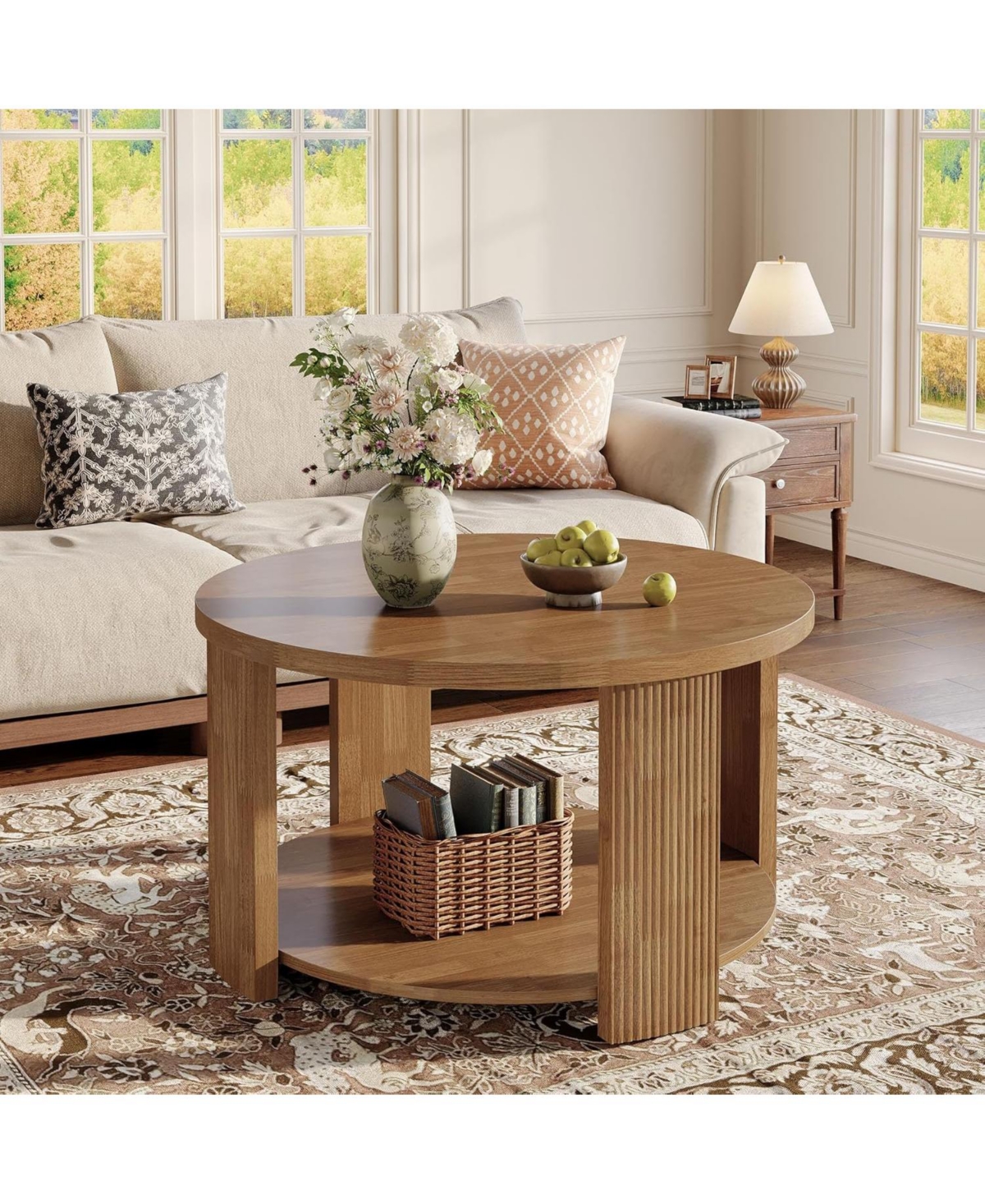 Click here for Tribesigns 2-Tier Round Coffee Table for Living Ro... prices