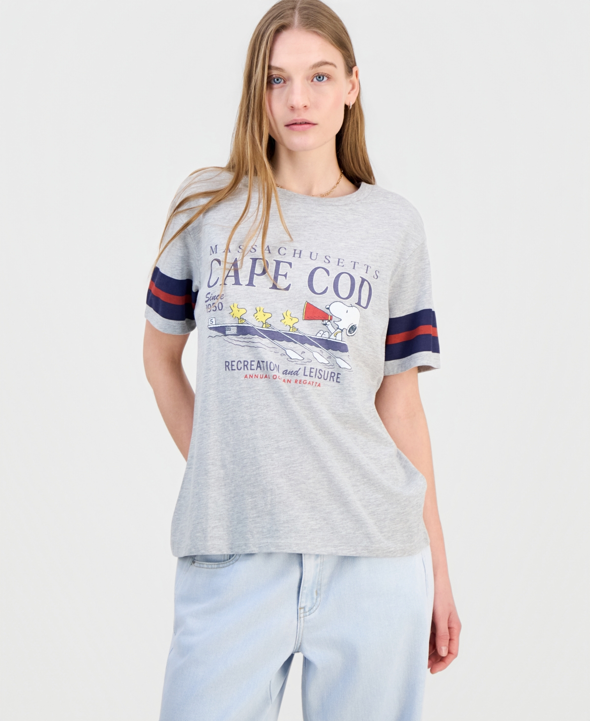 Click here for Love Tribe Juniors Snoopy Cape Cod Graphic T-Shirt... prices