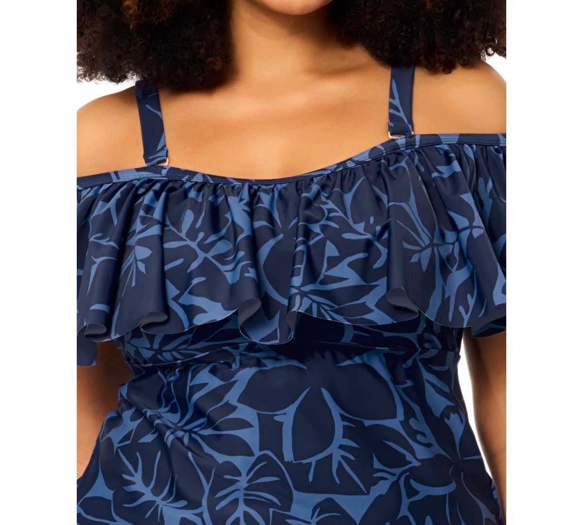 Click here for Raisins Curve Plus Size Tortuga Tankini Top - Slat... prices