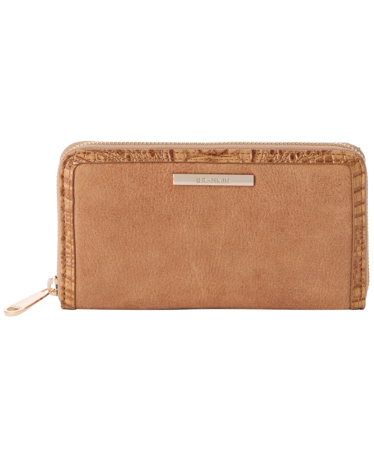 Click here for Brahmin Suri Zip Around Leather Wallet - Tan prices