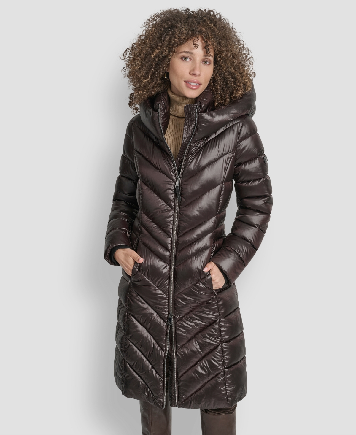 Click here for Dkny Womens Full-Zip Front Quilted Puffer Coat - B... prices