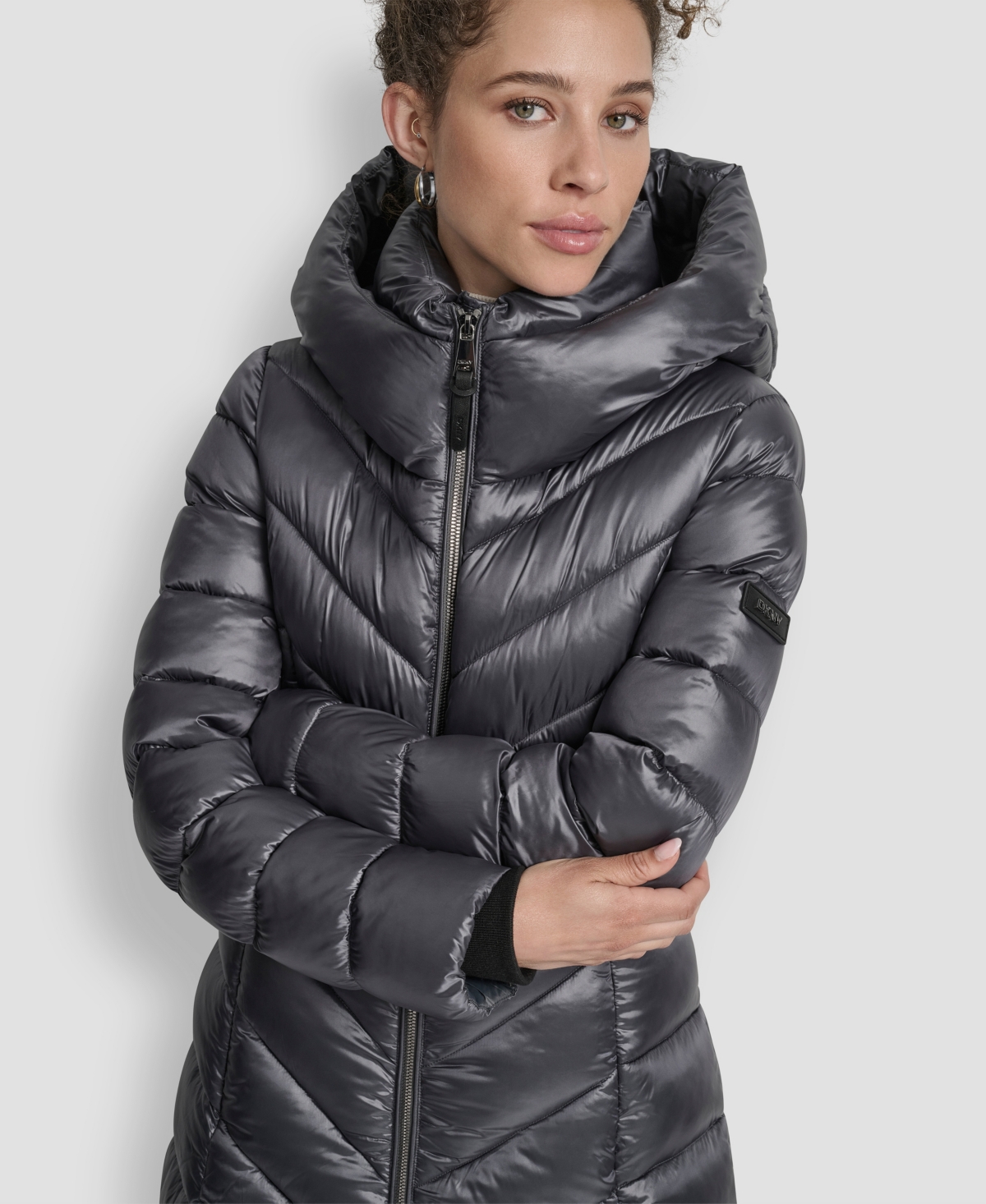 Click here for Dkny Womens Full-Zip Front Quilted Puffer Coat - T... prices