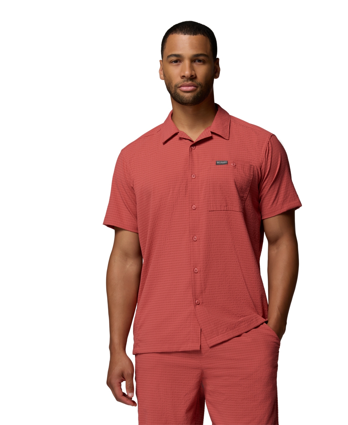 Click here for Columbia Mens Utilizer Ss Camp Shirt - Washed Red prices