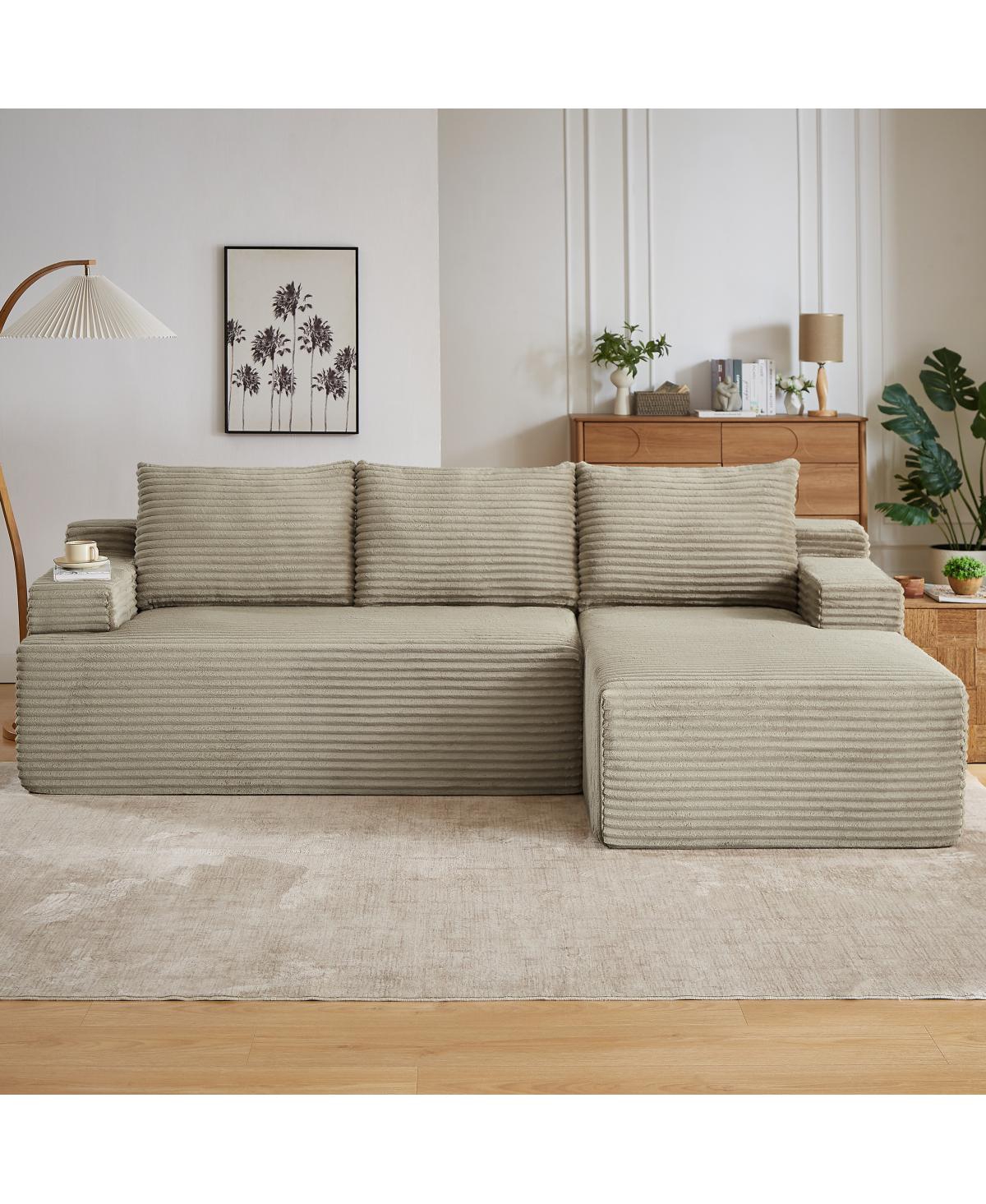 Click here for Streamdale Furniture L-Shaped Cloud Sectional Sofa... prices