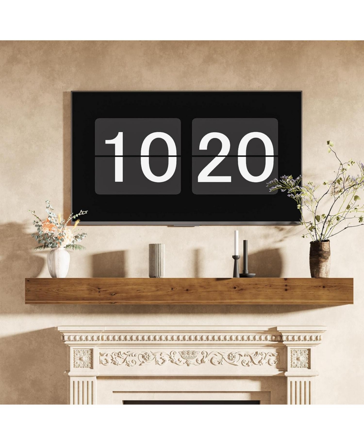 Click here for Tribesigns 74.8" Fireplace Mantel Shelf  Wall... prices