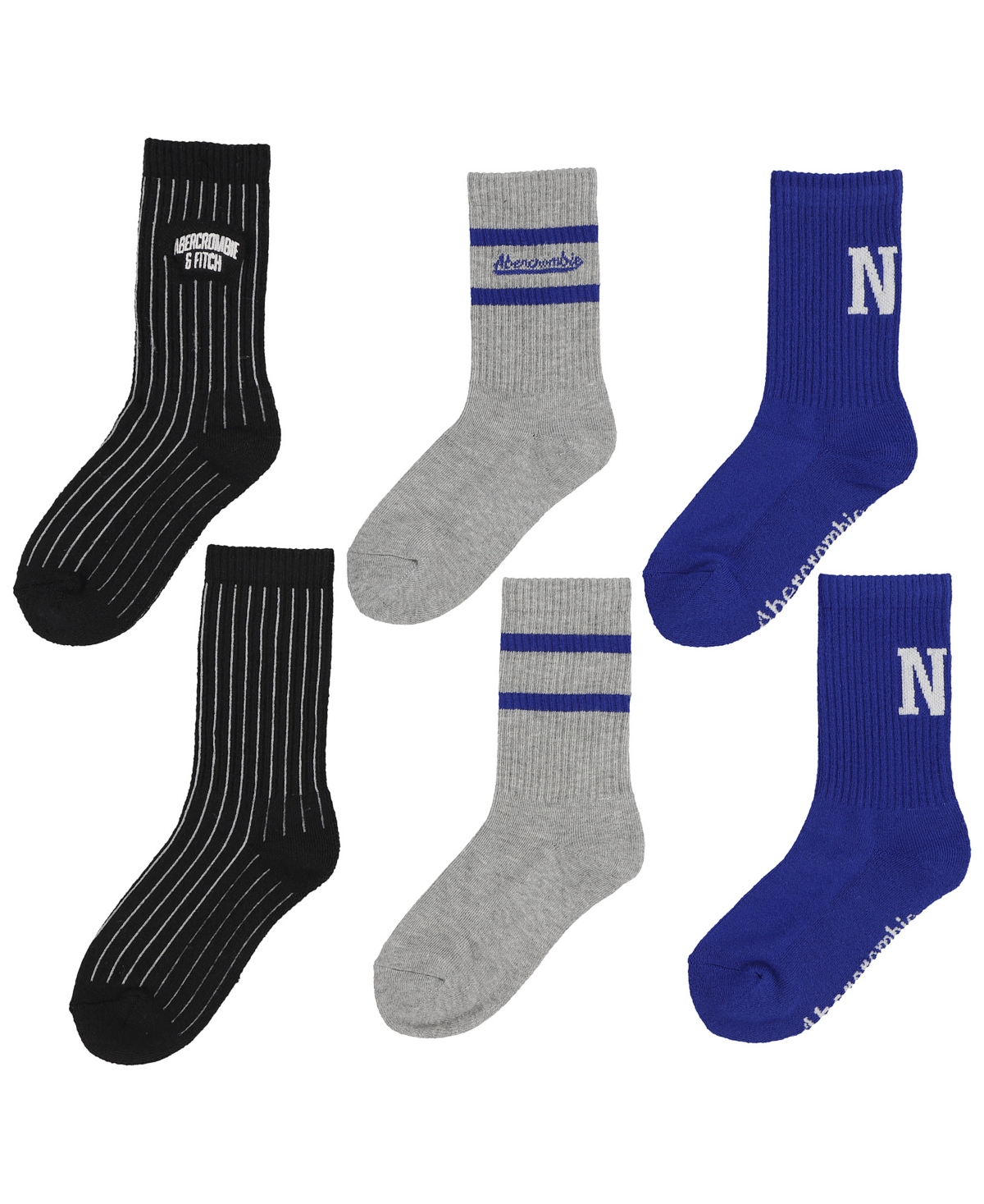 Click here for abercrombie kids Boys 5-11 Fashion Crew Socks  3-P... prices