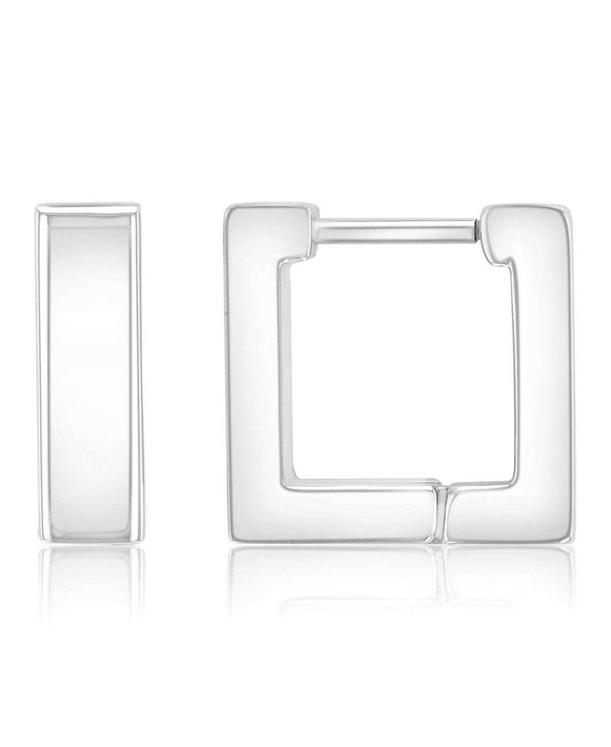 Click here for Roxy Square Silver Tone Hoop Earrings - Platinum prices