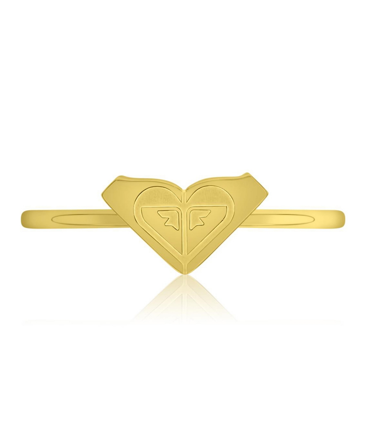 Click here for Roxy Waterproof Yellow Triangular Heart Ring - Gol... prices