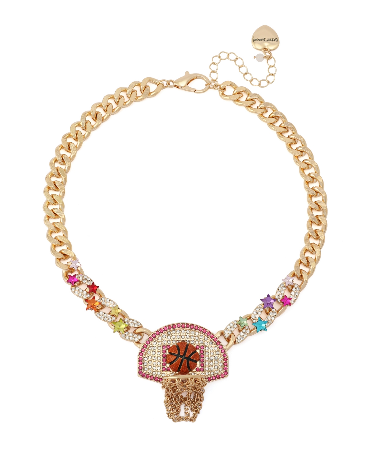 Click here for Betsey Johnson Faux Stone Basketball Pendant State... prices